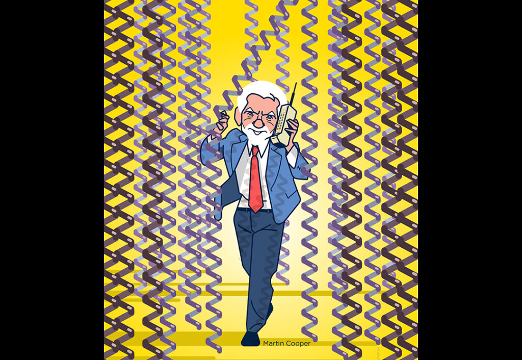 3 de abril de 1973, Martin Cooper, realizó la primera llamada usando un ...